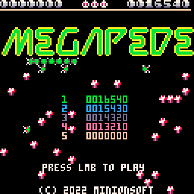 Pico8 Megapede by MinionSoft