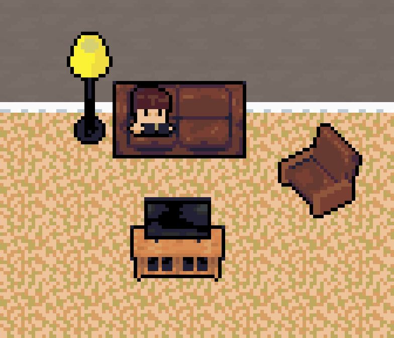 Sprites Home for the Holidays | Living Room by Steven