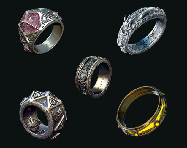 80+ Fantasy rings by KDRN