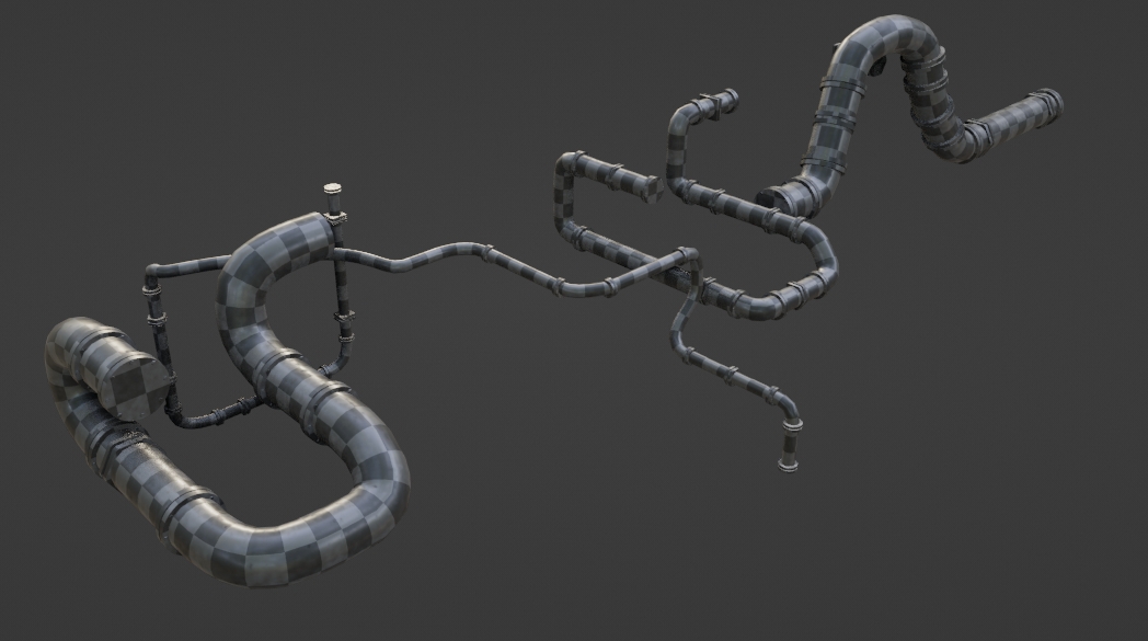 Procedural pipe builder for Blender by Rytelier