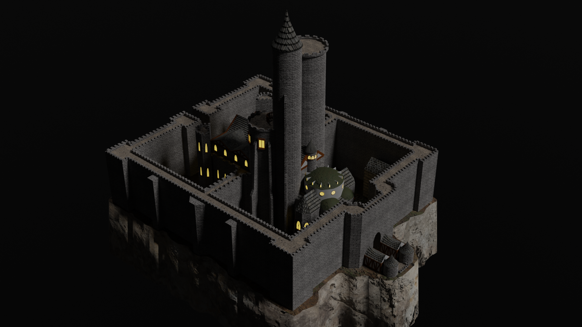 My interpretation of Castle Ravenloft (Blender) by Vincent Geffroy
