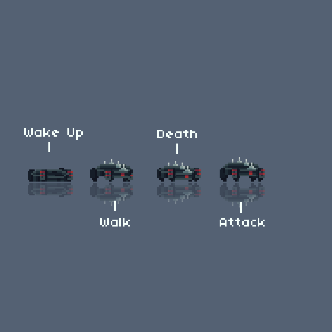 Pixel Art Tutorial Full Enemy Animation 2 By Penusbmic