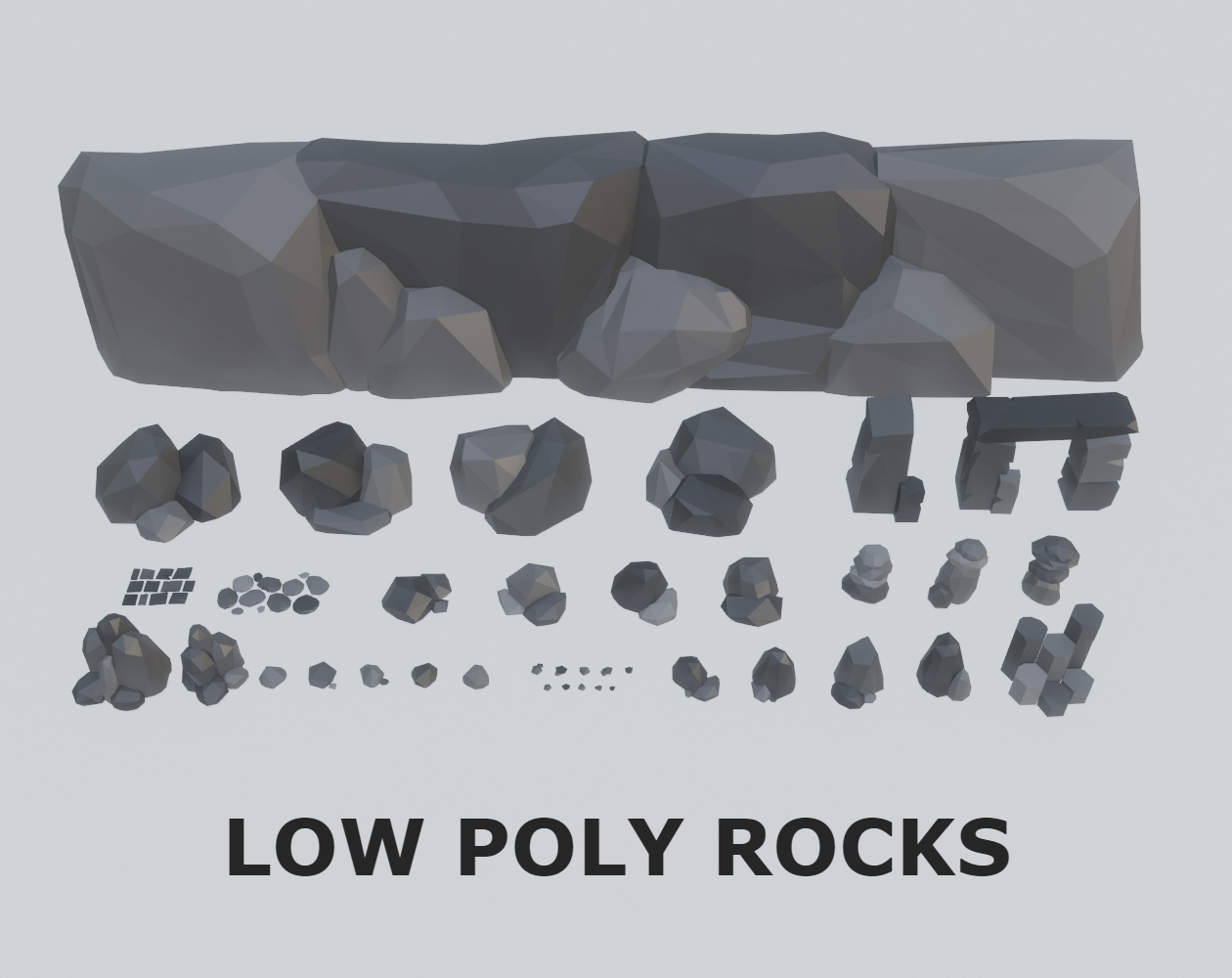 Low poly rocks by Cosmo