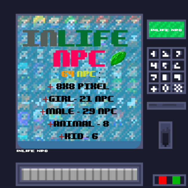 InLife NPC - 8x8 Pixel Art Sprite Pack by Touch