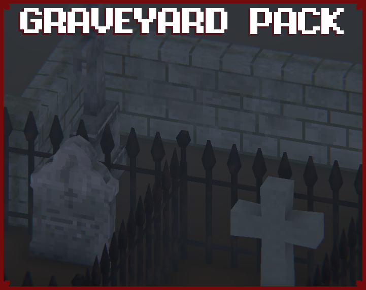 3D low poly pixel graveyard pack by piccolomago