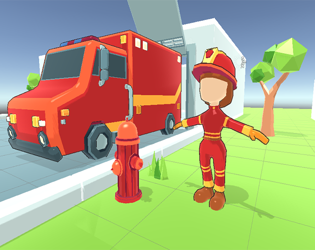 Fire Department - asset pack by LowPolyWorld