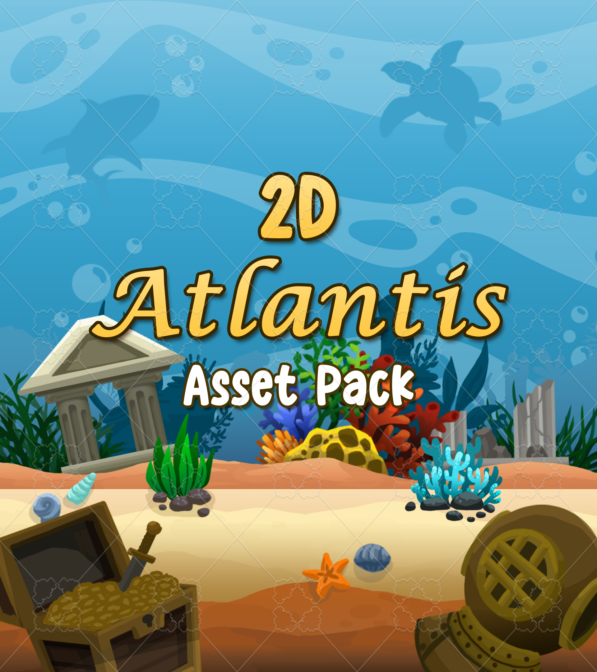 2D Atlantis Level Asset Pack by SeventhSolution