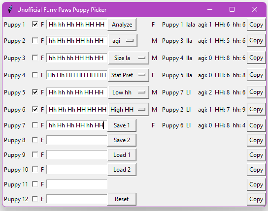 Unofficial Furry Paws Puppy Picker by sarahb222