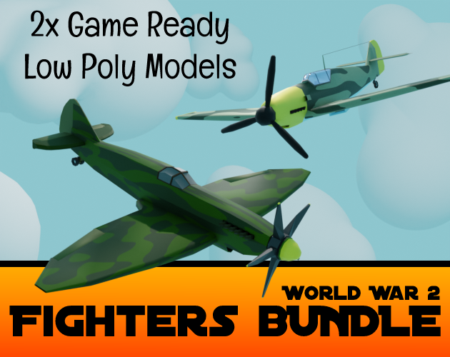 WWII Fighters Bundle (Low Poly & Game Ready) by mikobrzu