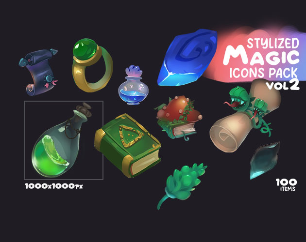 Stylized Magic Icons Pack Vol2 by PulsarX Studio