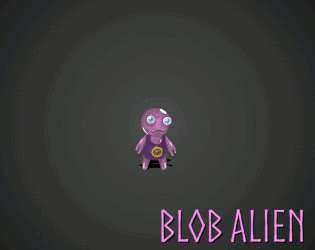 Animated Cartoon Blob Alien (Side Battler) by Shaneopolis