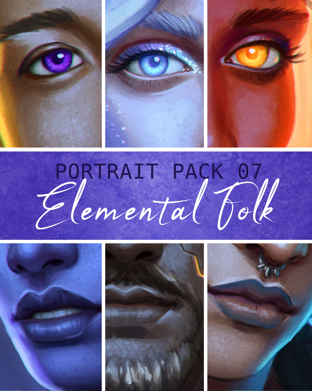 Portrait Pack 07 - Elemental Folk by Stephanie Brown