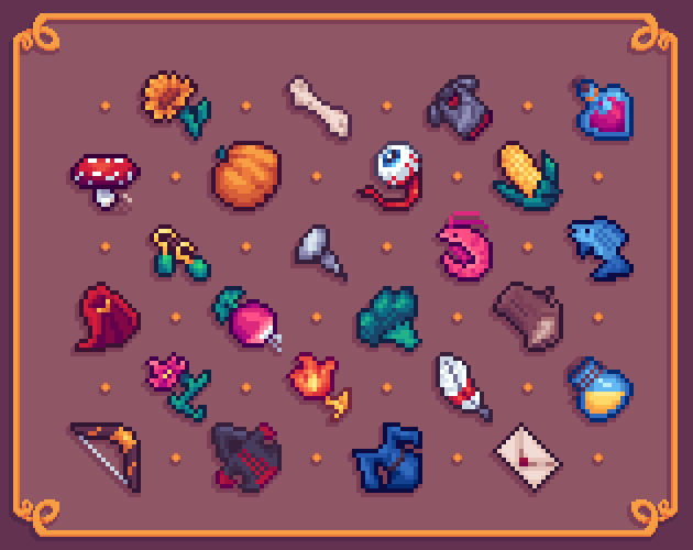 Fantasy Items pack 16x16 by Marie Pepo