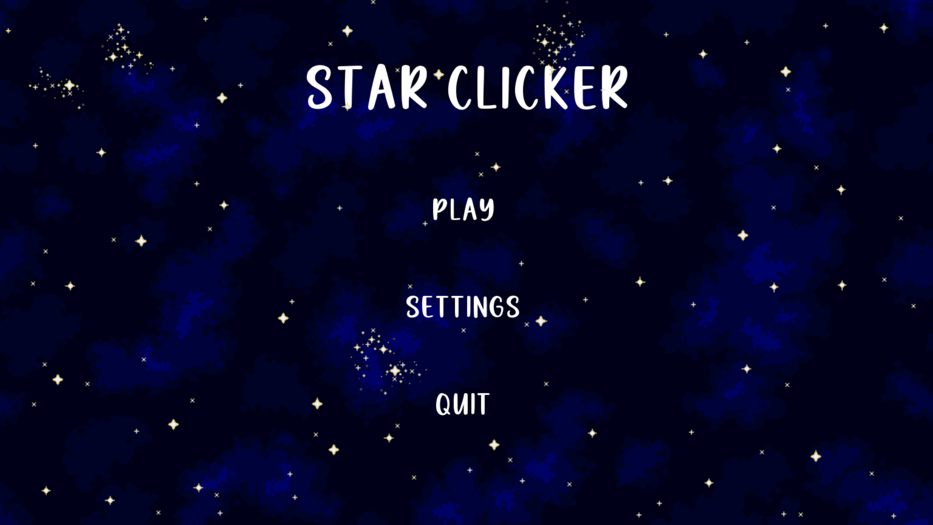 Galaxy Themed 2d Clicker Game 