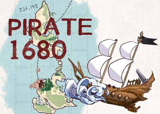 Pirates 1680 - a simple one-page paper game by Sayoko