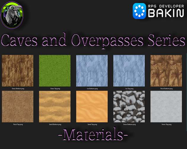 Materials for Caves and Overpassess series [RPG Developer: Bakin] (ONLY) by Evolution Artist ...