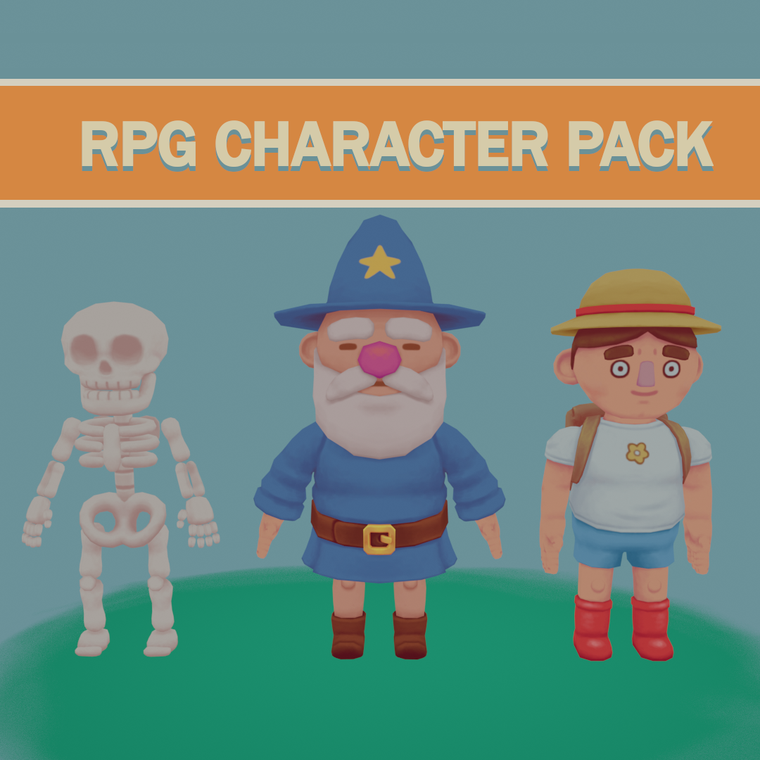 3D RPG Character pack by Groovymcgee