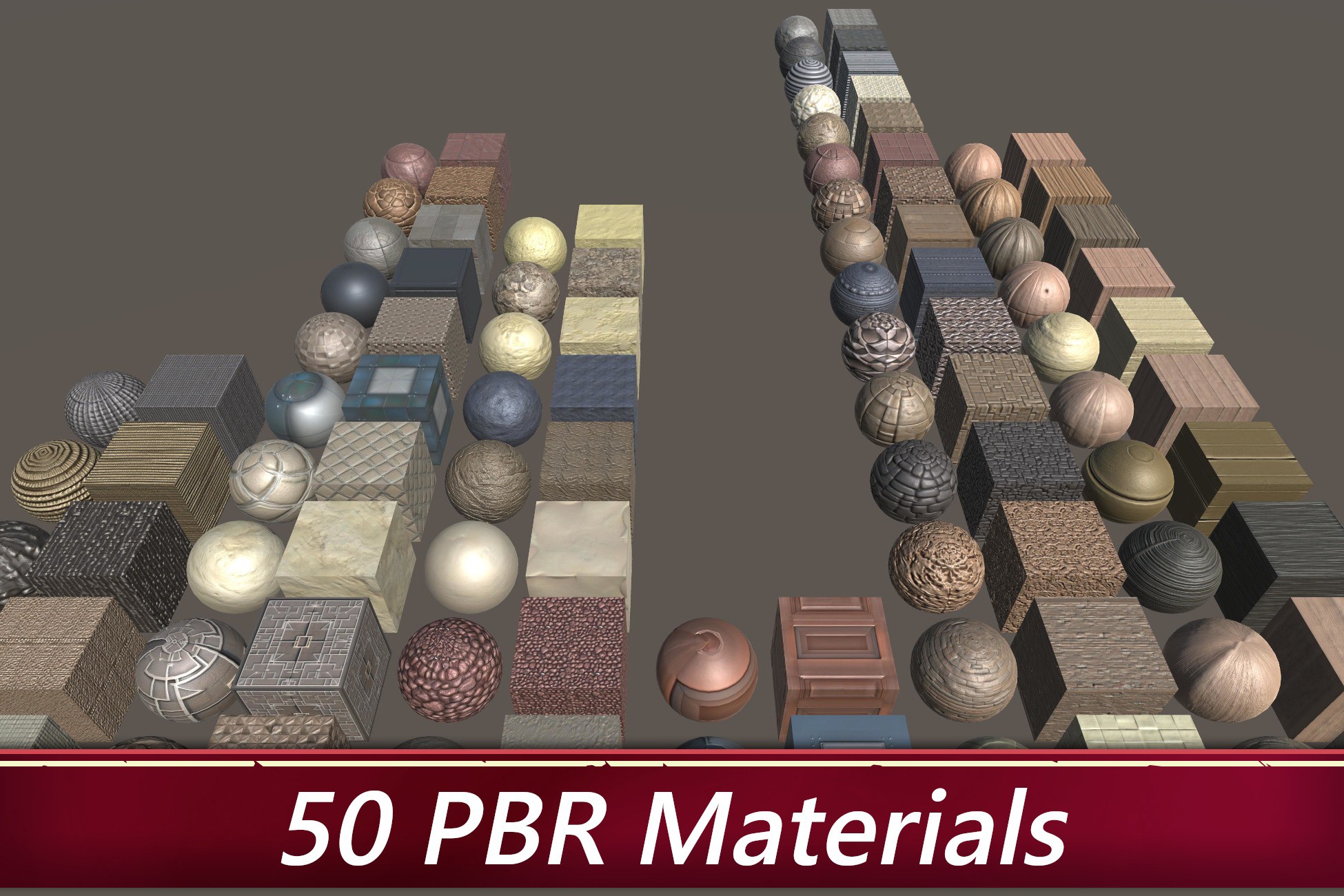 50 Free PBR Materials/Texture sets by CaptainCatSparrow