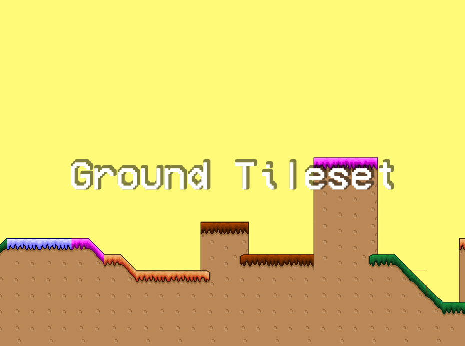 Ground pixel art tileset by Tchongas