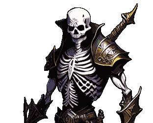 Free skeleton pixel art sprites by FantasyLandscapes