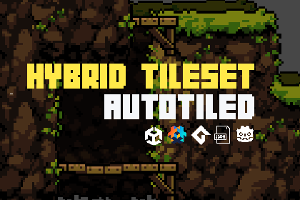 Hybrid Tileset - Mountain & WoodenBridges by Pixel Cereal