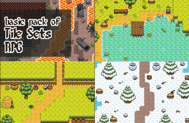 RPG pixel art tile set by Alex Soto