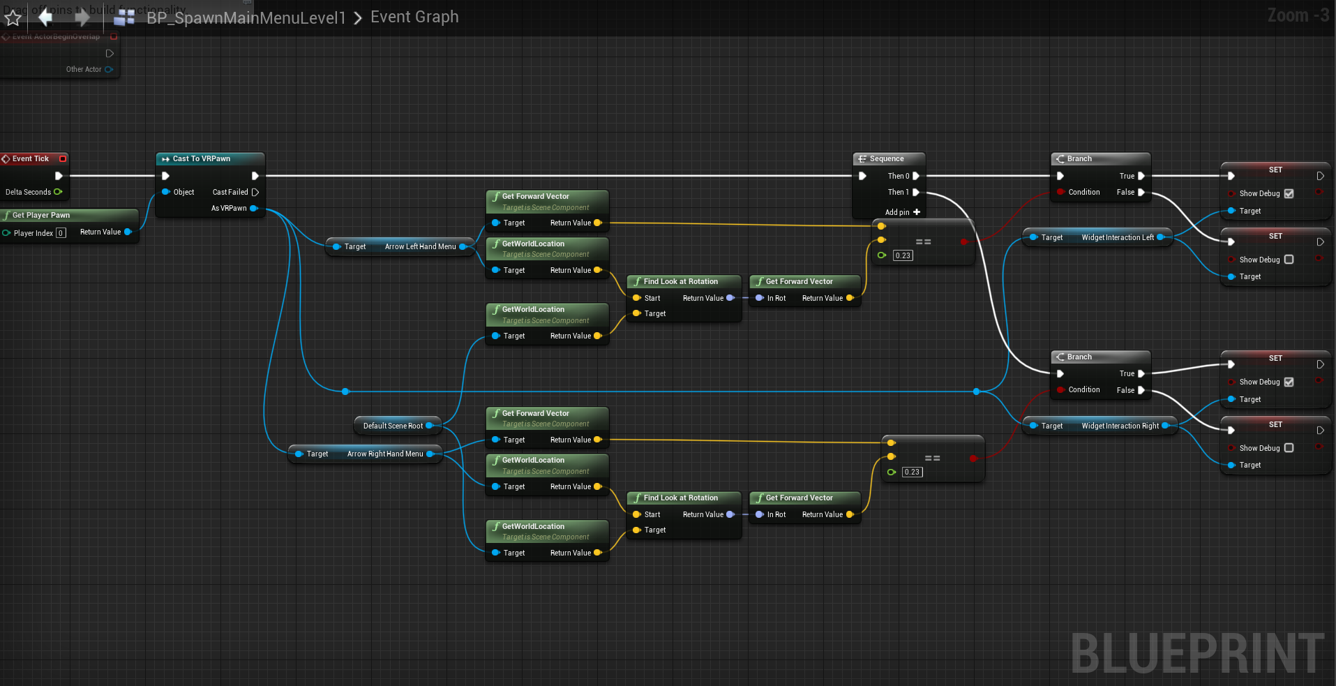 Fixing The Debug Lines With The Main Menu Dev Blog For Vr Devlopment Community