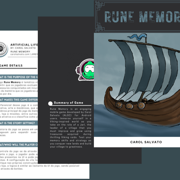 Rune Memory: Vikings Adventures GDD Model by Carol Salvato