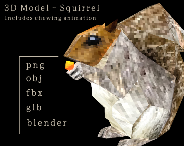 3D Model - Squirrel by Polyducks