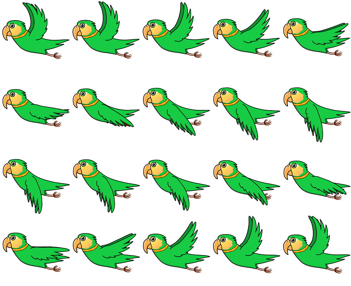 Parrot 2D Animated Spritesheet by SR Studios Kerala