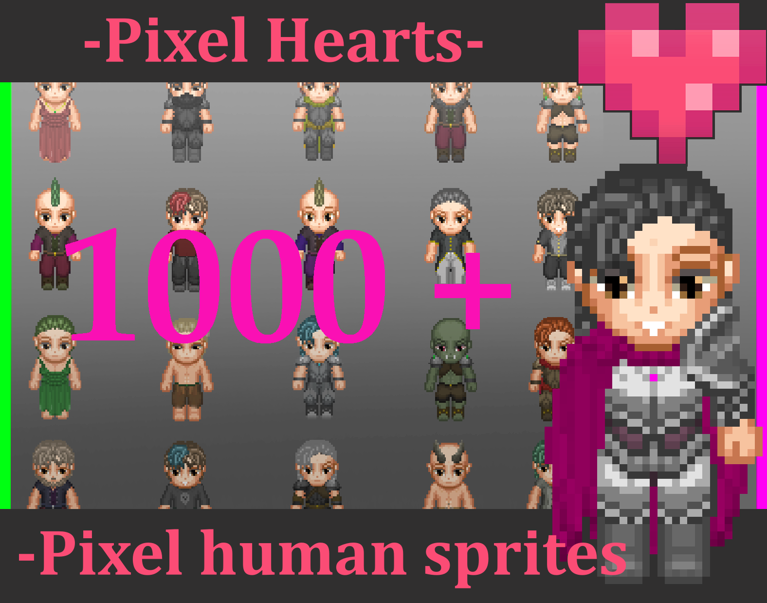 1000 + Human sprites and parts - 1000+ Pixel Human Sprites by PAINratio
