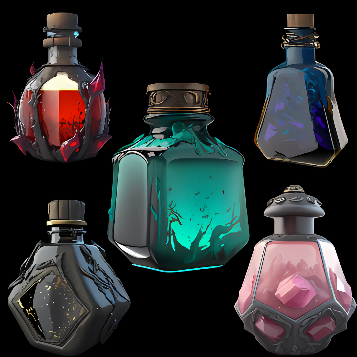 100 Fantasy Potions by KDRN