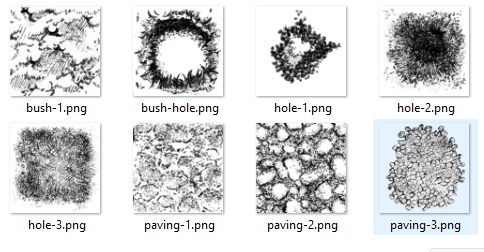 Top Down Sketchy BW Game Assets (256x256) by hachiretsu