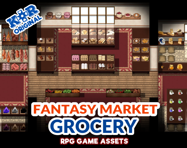 KR Fantasy Market ~ Grocery Tileset for RPGs by Kokoro Reflections