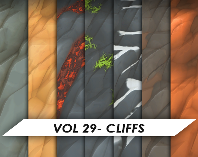 Stylized Textures – Vol 29 – Cliffs by oleekconder