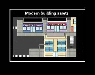 2D modern building by simple2D