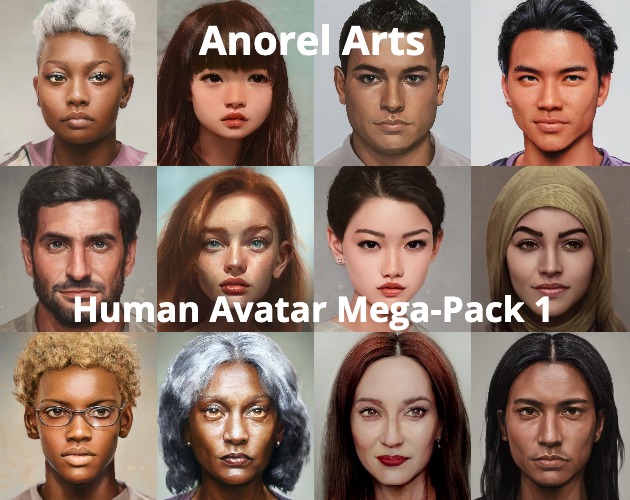 Human Avatar Mega-Pack 1 by AnorelArts