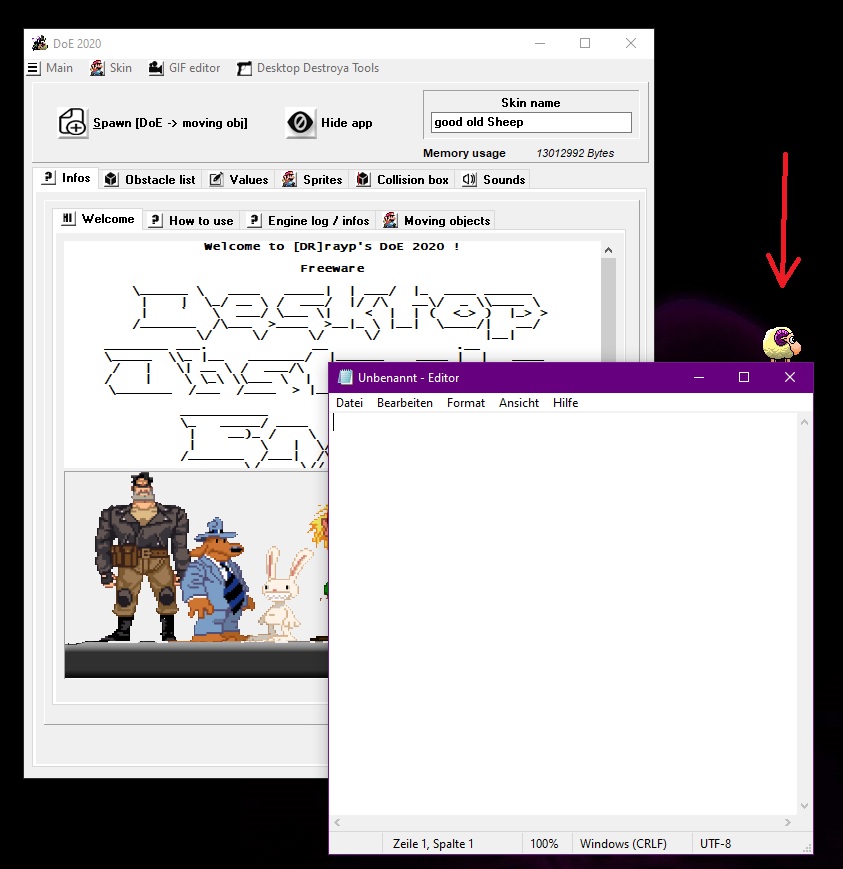 Desktop Obstacle Engine (DoE) by 1HomeAloneGames