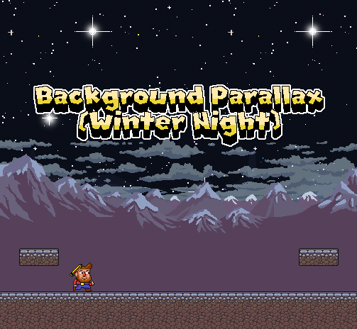 Parallax Background (winter Night) by @pixel_Salvaje
