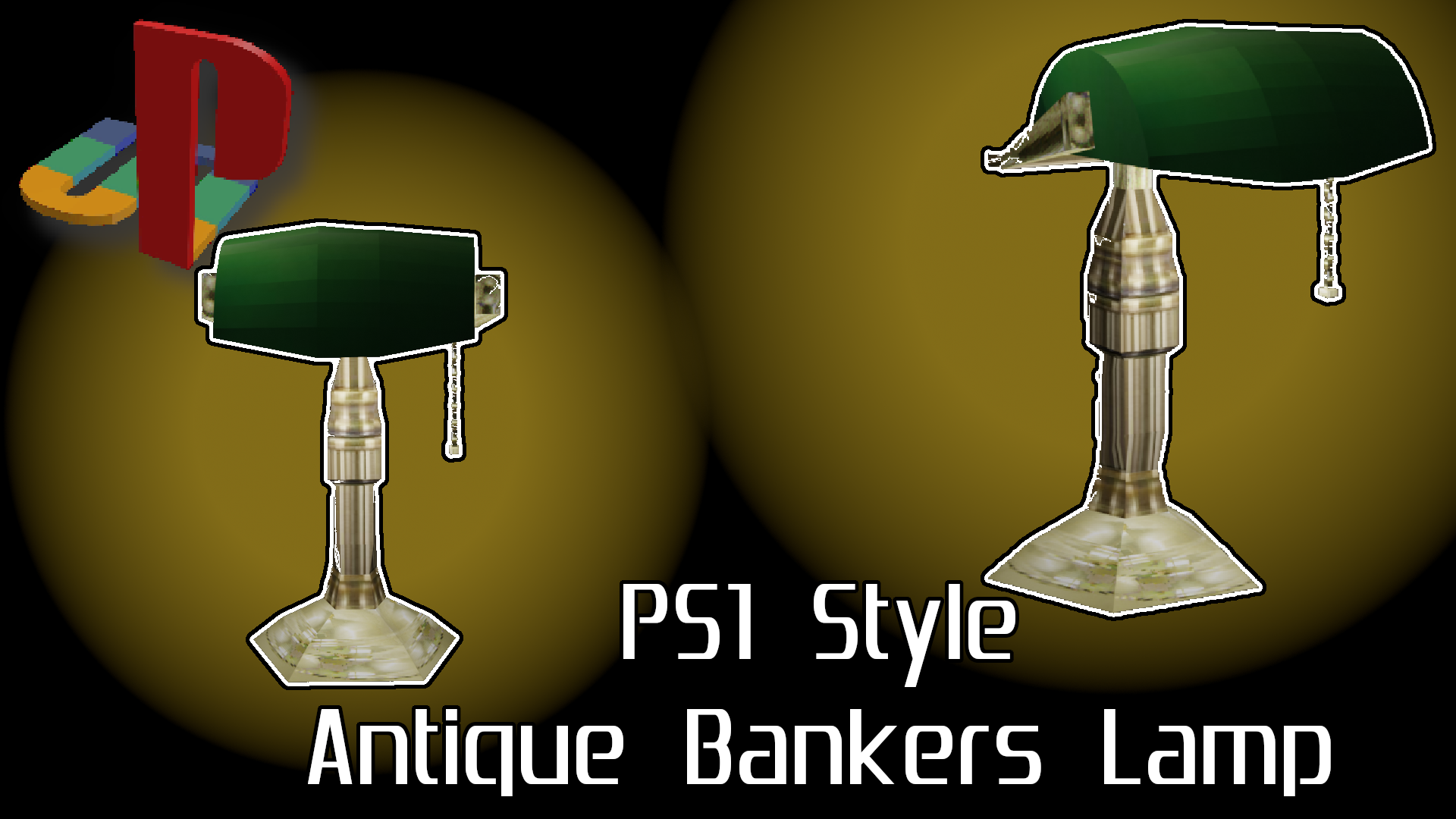 PS1-Style Antique Bankers Lamp (Green) by PepperoniJabroni