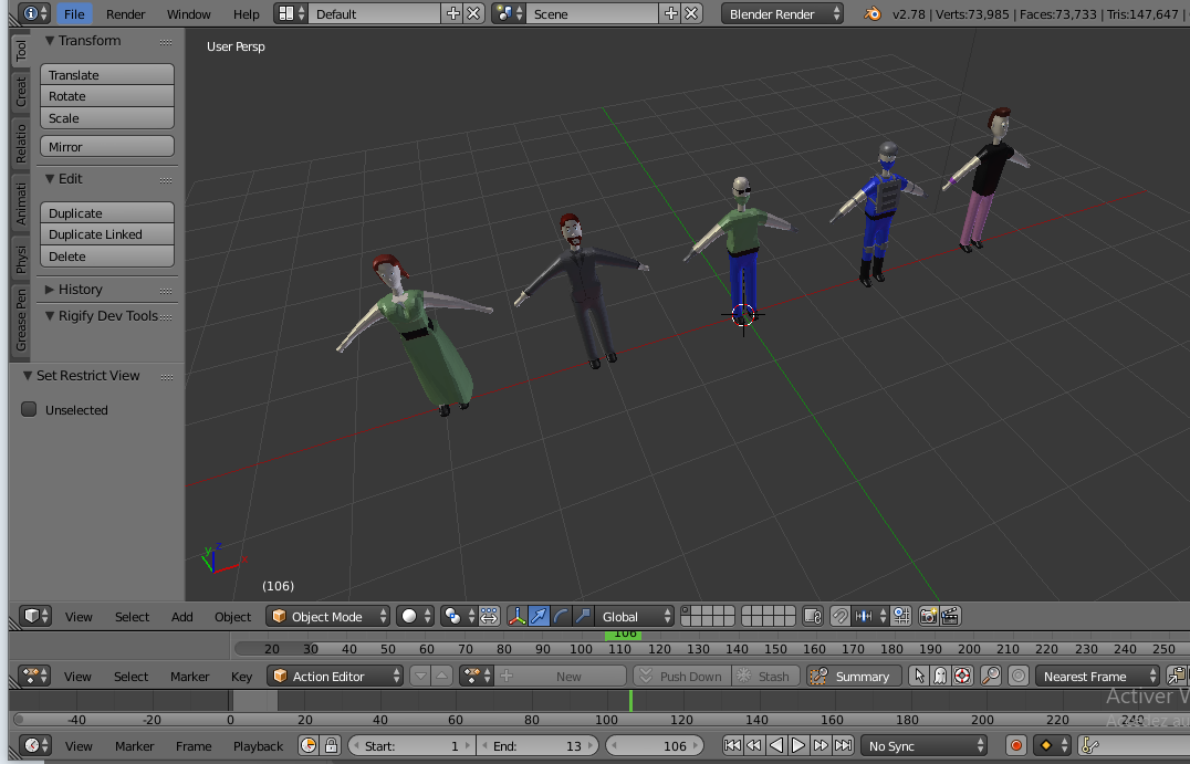 Low poly Animated Character Pack for video games by ArleGames
