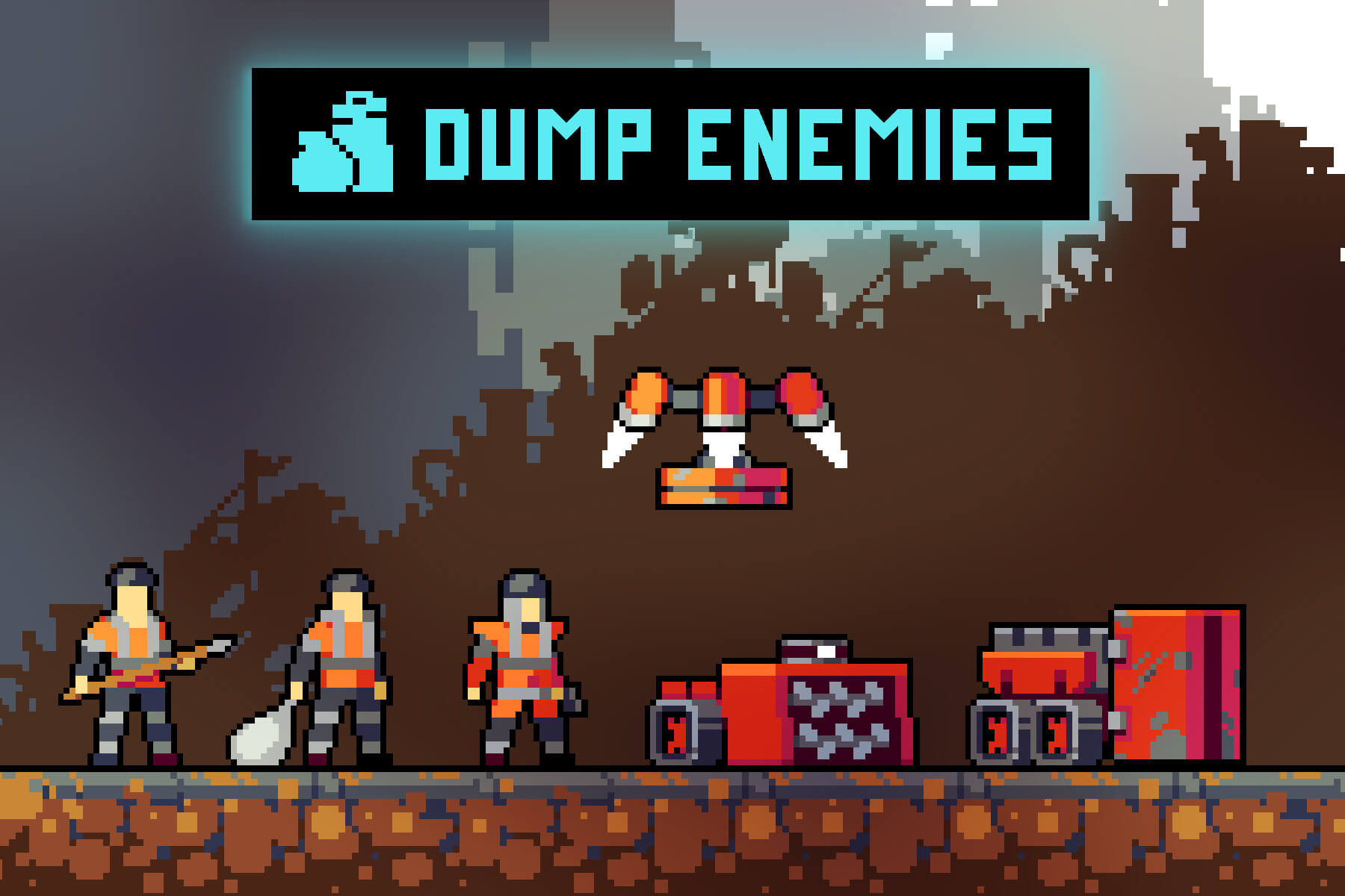 Set of Enemies Characters for Platformer Pixel Art by Free Game Assets ...