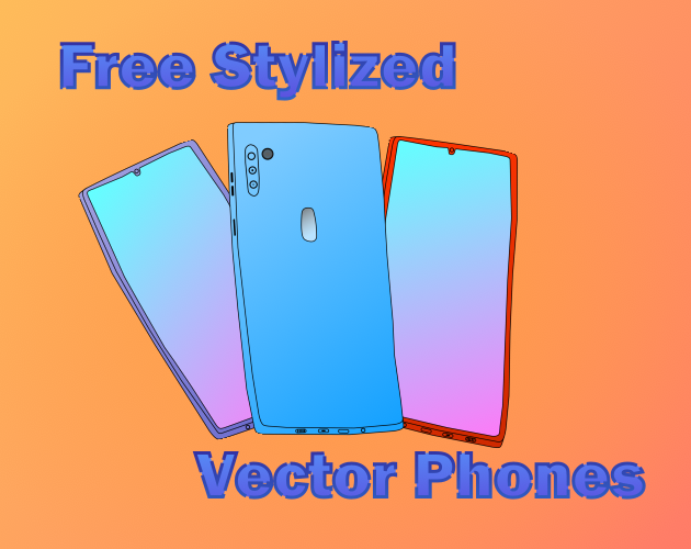 Free Stylized Vector Phones by Donut Studio