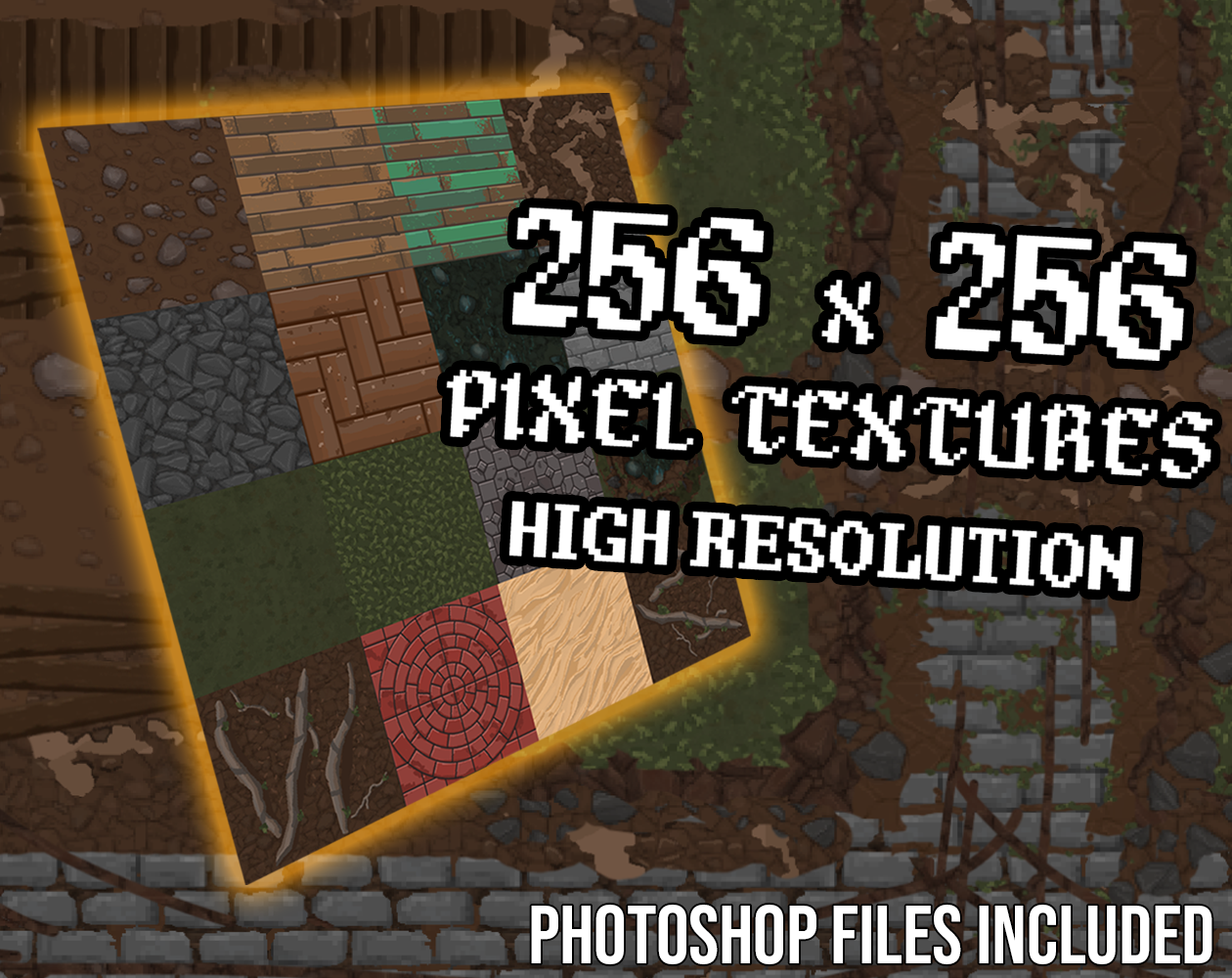 High Resolution Pixel Art Textures by FlakDeau