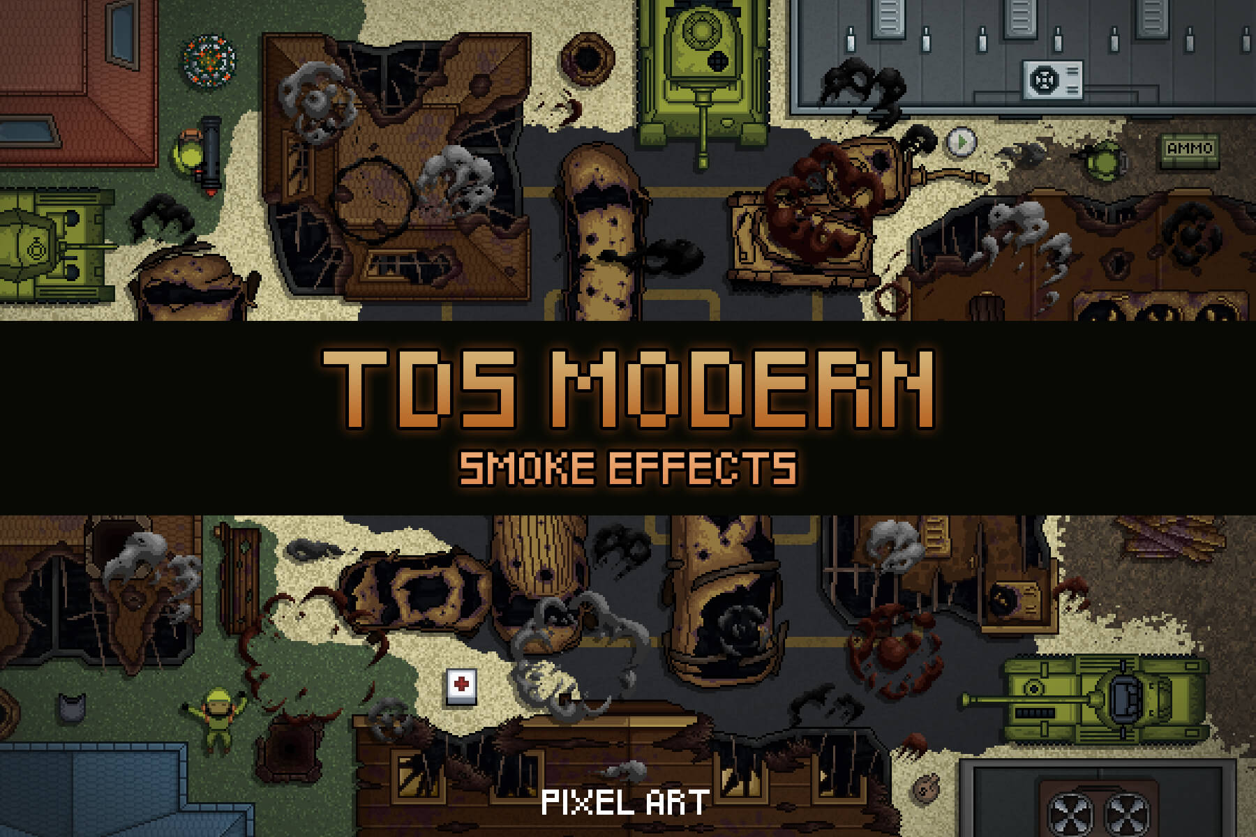 Top Down Smoke Sprites by Free Game Assets (GUI, Sprite, Tilesets)