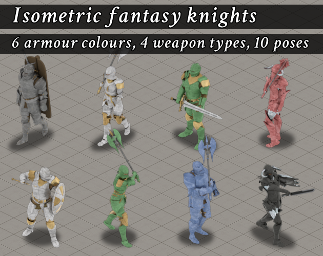 Isometric fantasy knights by nulllgames