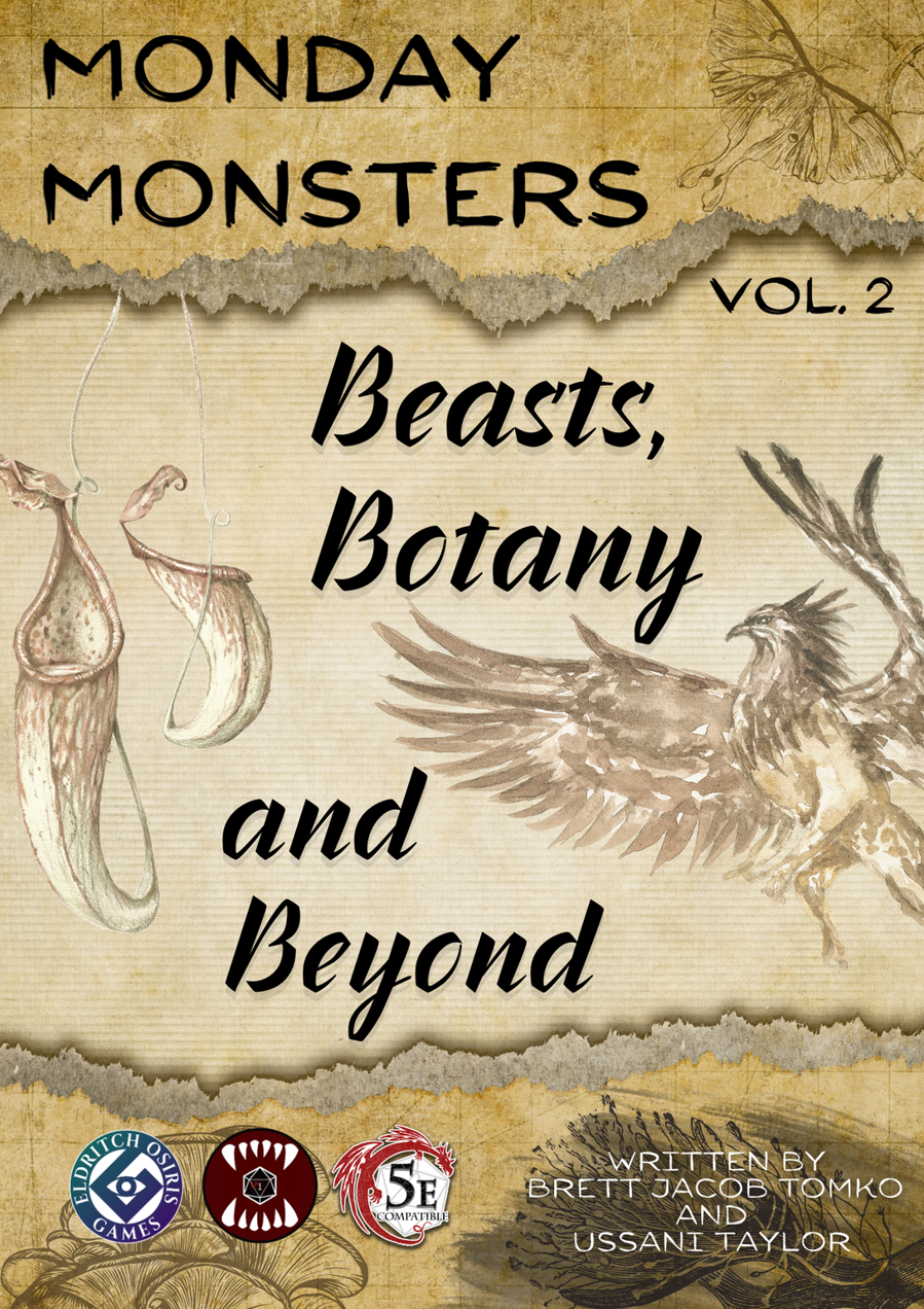 Monday Monsters Vol 2: Beasts, Botany, and Beyond DND 5e by Eldritch Osiris Games