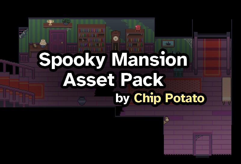 Spooky Mansion Pixel Art Asset Pack by Chip Potato