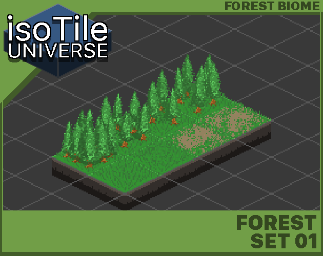 Isometric Tiles - Forest - Set 01 by isoTile Universe