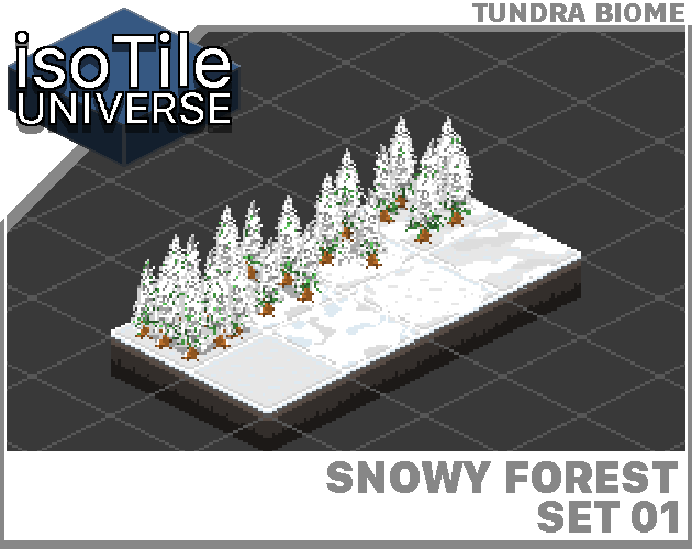 Isometric Tiles - Snowy Forest - Set 01 by isoTile Universe